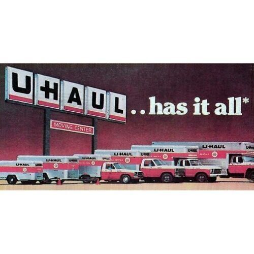 PLASTICVILLE BILLBOARD INSERT UHAUL SIGN CARD LIONEL & AMERICAN FLYER ...