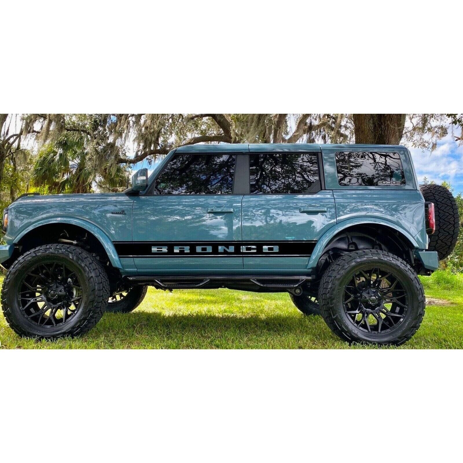 Custom BRONCO Side Vinyl Decals Set Ford Bronco 2021-2024 SUV off ROAD ...