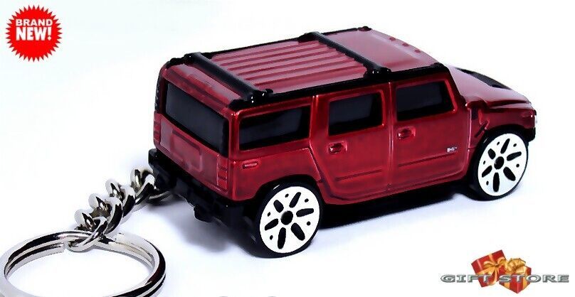 HTF KEY CHAIN DARK RED AM GENERAL HUMMER H2 HUMVEE CUSTOM Ltd EDITION ...