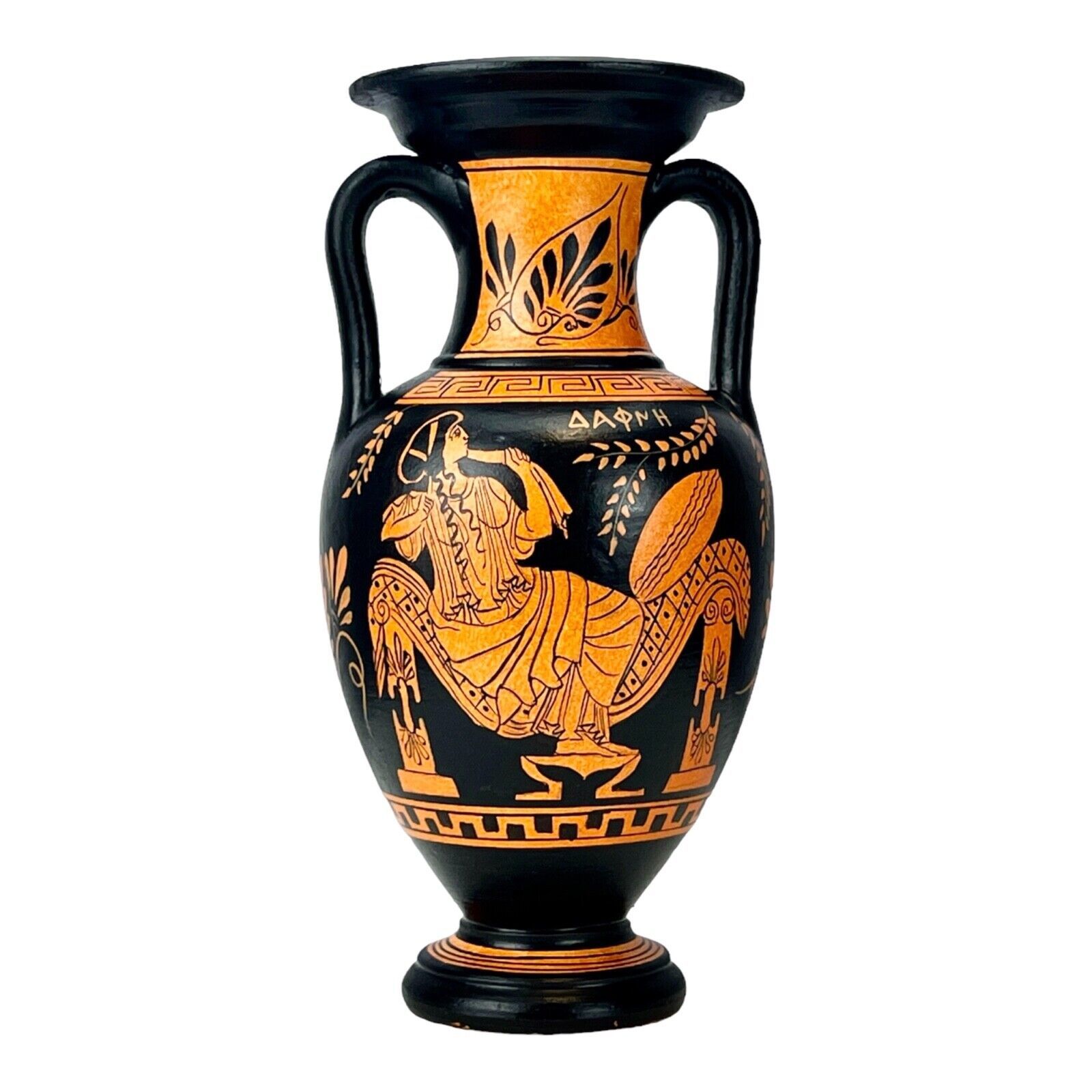 God Apollo and Daphne painting Ancient Greek Vase Pottery - Vases