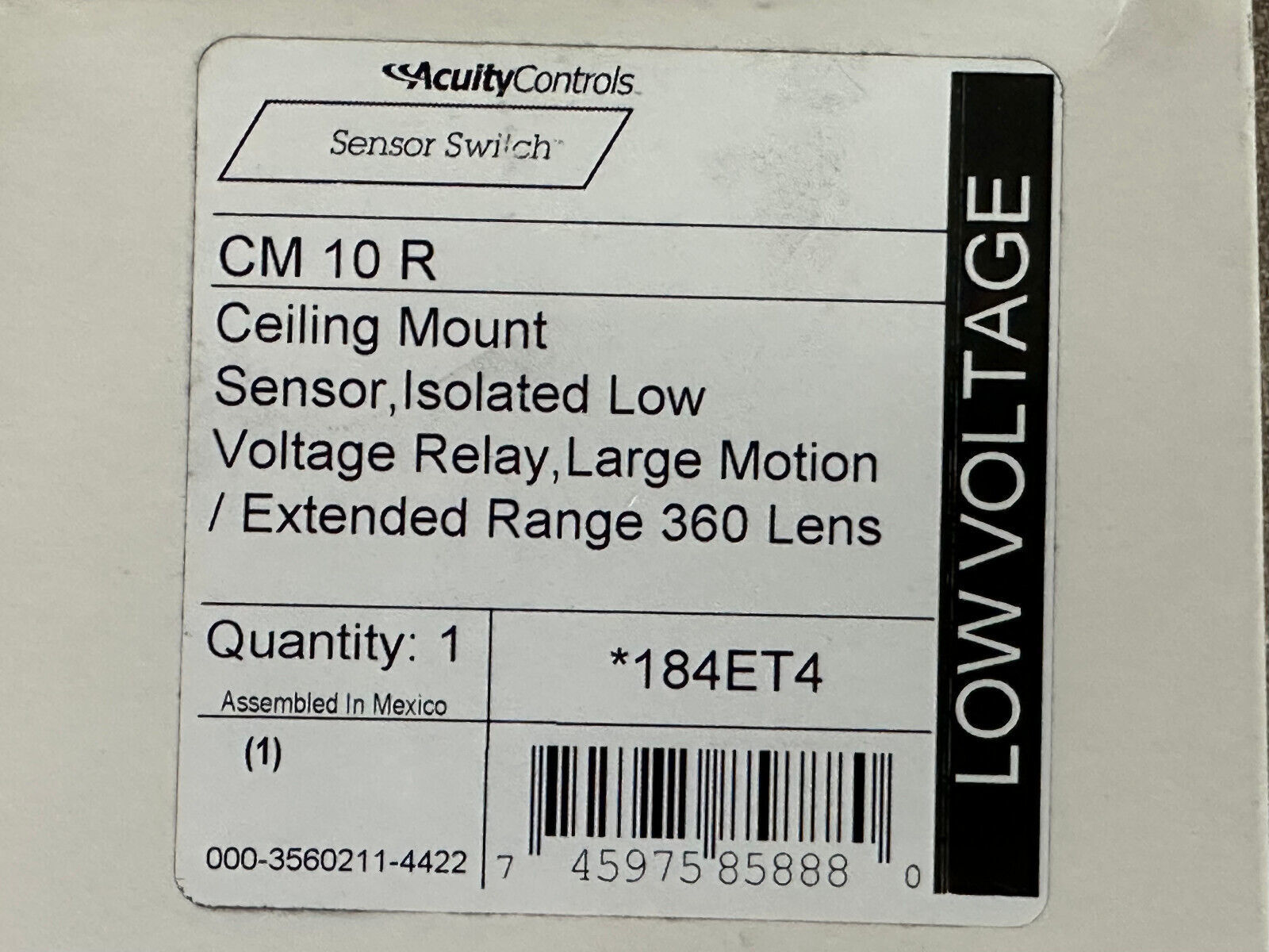 Acuity Controls CM-10-R CM10R Sensor Switch PIR Ceiling Mount Low Voltage - Other Sensors