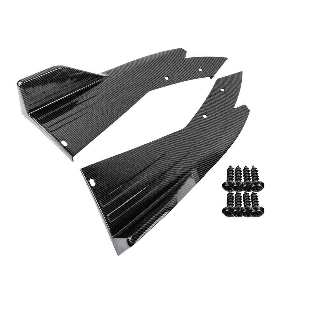 2x Rear Bumper Spoiler Lip Splitter Diffuser-V4 Universal Body Kit ...