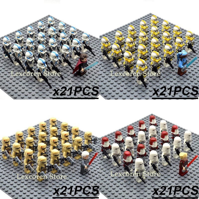 21pcs/set Star Wars 501st Legion 327th Star Corps Snowtrooper ...