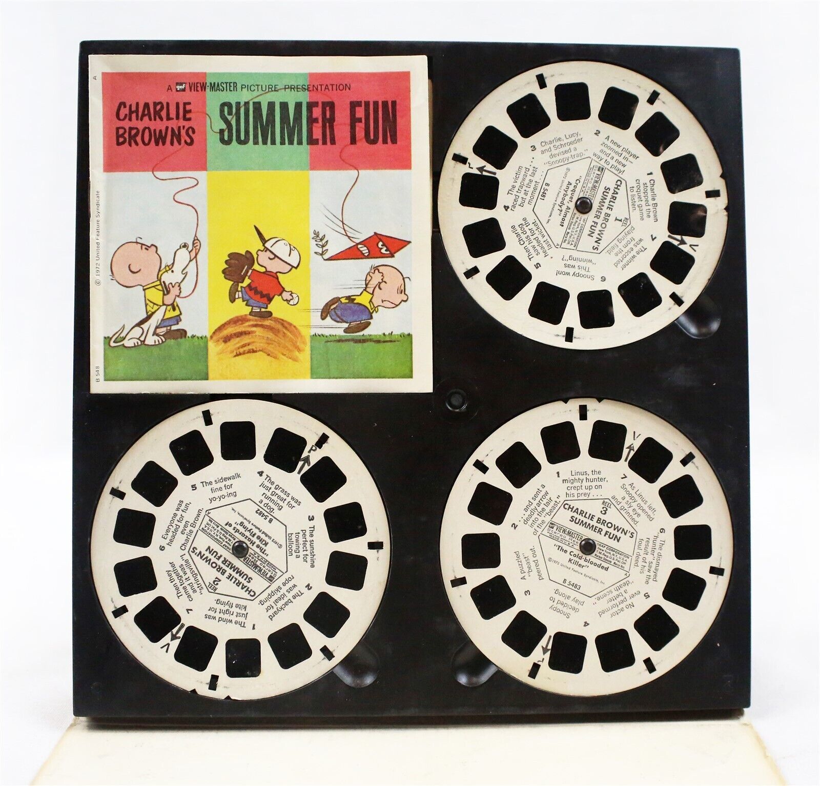 VINTAGE 1973 GAF Charlie Brown Summer Fun Talking Viewmaster Reels ...
