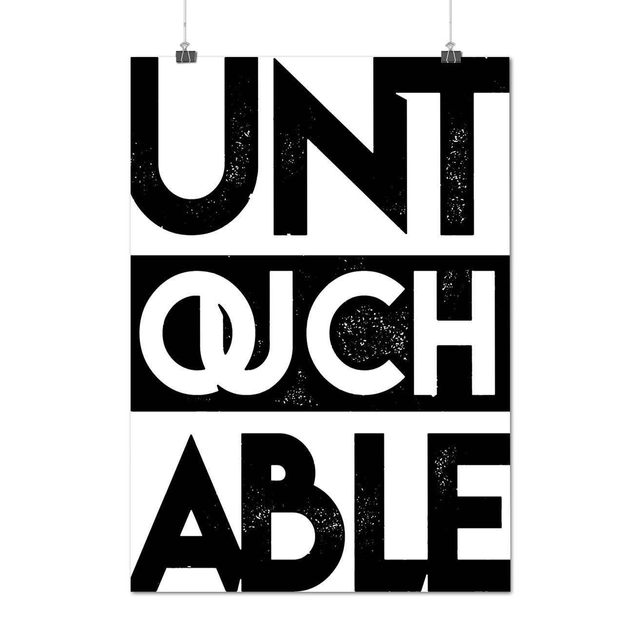 Untouchable Text Slogan Funny Quote Matte/Glossy Poster A0 A1 A2 A3 A4 ...