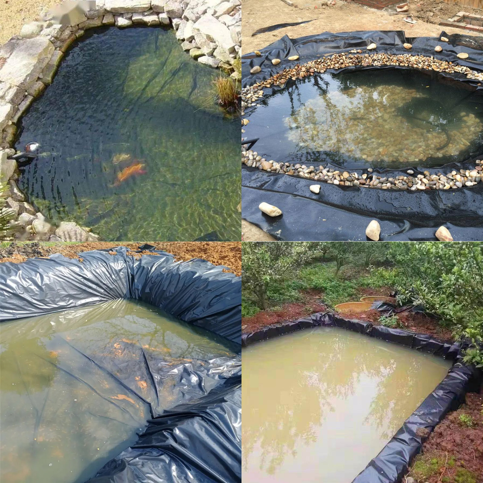 10ft*20ft 12mil Fish Pond Liners Gardens Pools HDPE Impervious ...