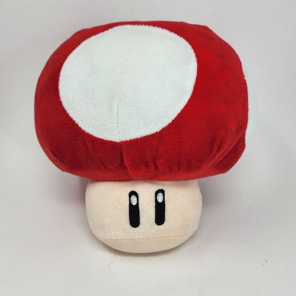 8" NINTENDO SUPER MARIO BROS RED MUSHROOM STUFFED ANIMAL PLUSH TOY - Other