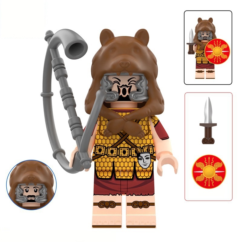 Roman Cornicen (Bear Head) Roman Army Minifigures Weapon and ...