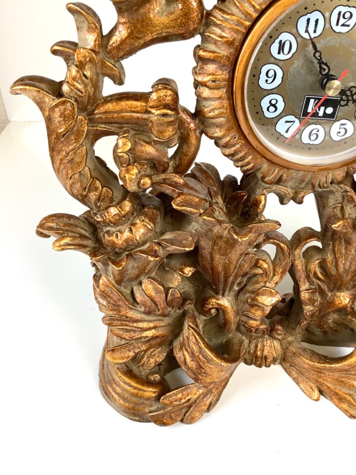 Vintage Kyo Mid Century Modern Gold Mantle/Desk/Table Clock MCM Boho ...