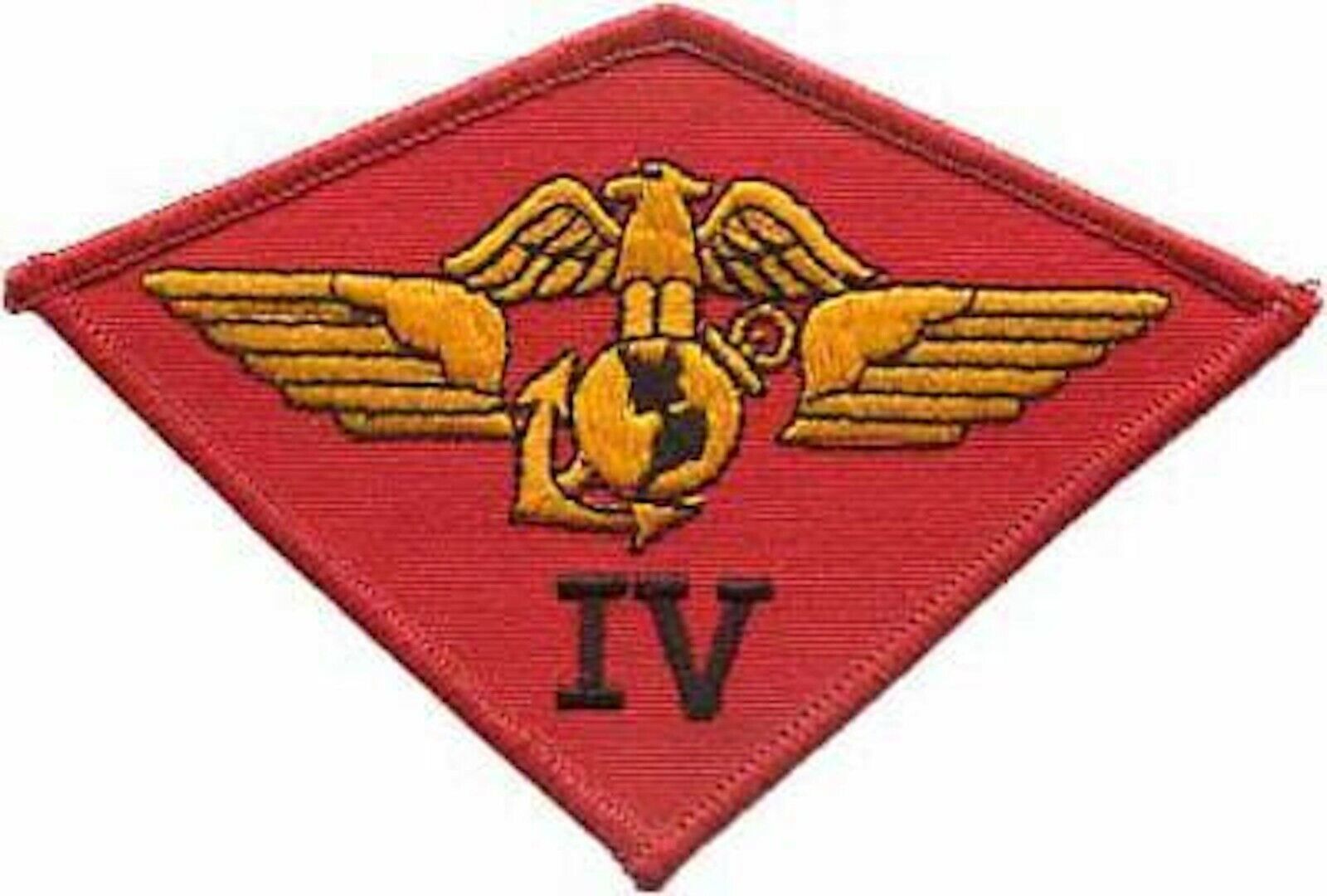 4" MARINE CORPS 4TH MARINE AIR WING MAW INSIGNIA COLOR EMBROIDERED ...