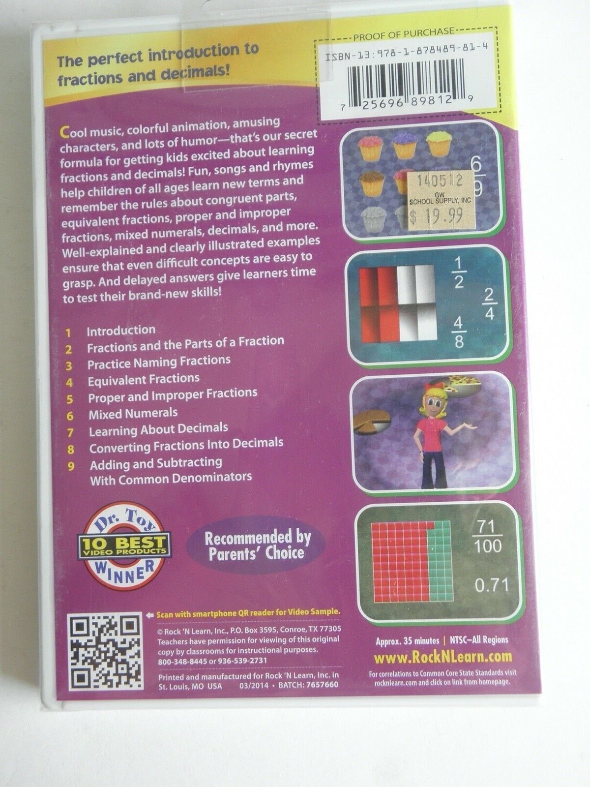Rock n Learn grade 3 & up.Beginning Fractions & Decimals - DVDs & Blu ...