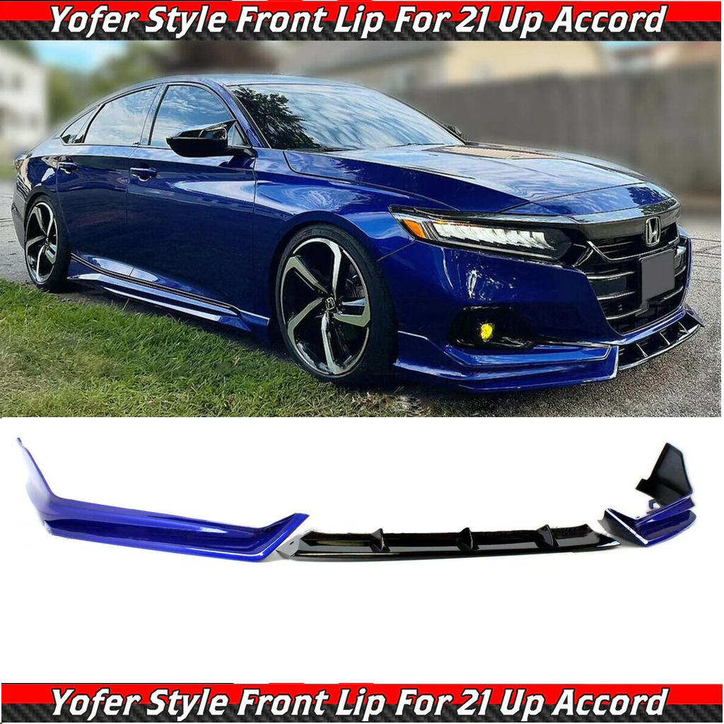 For Honda Accord 2021-2022 Yofer Night Pearl Blue Front Bumper Lip ...