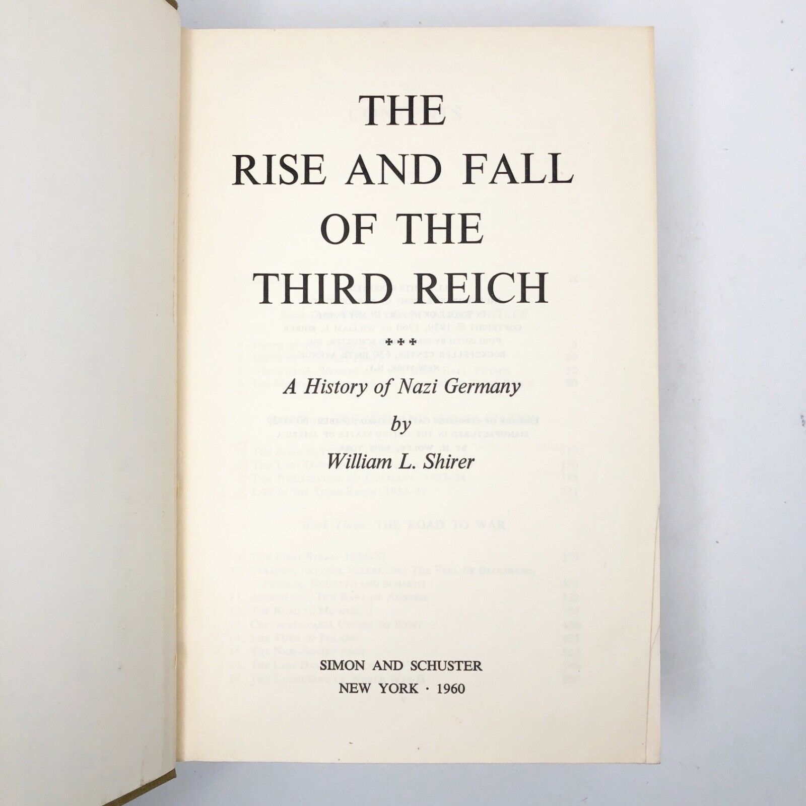 THE RISE AND FALL OF THE THIRD REICH * 1960 * Hard Cover HC Shirer Nazi ...