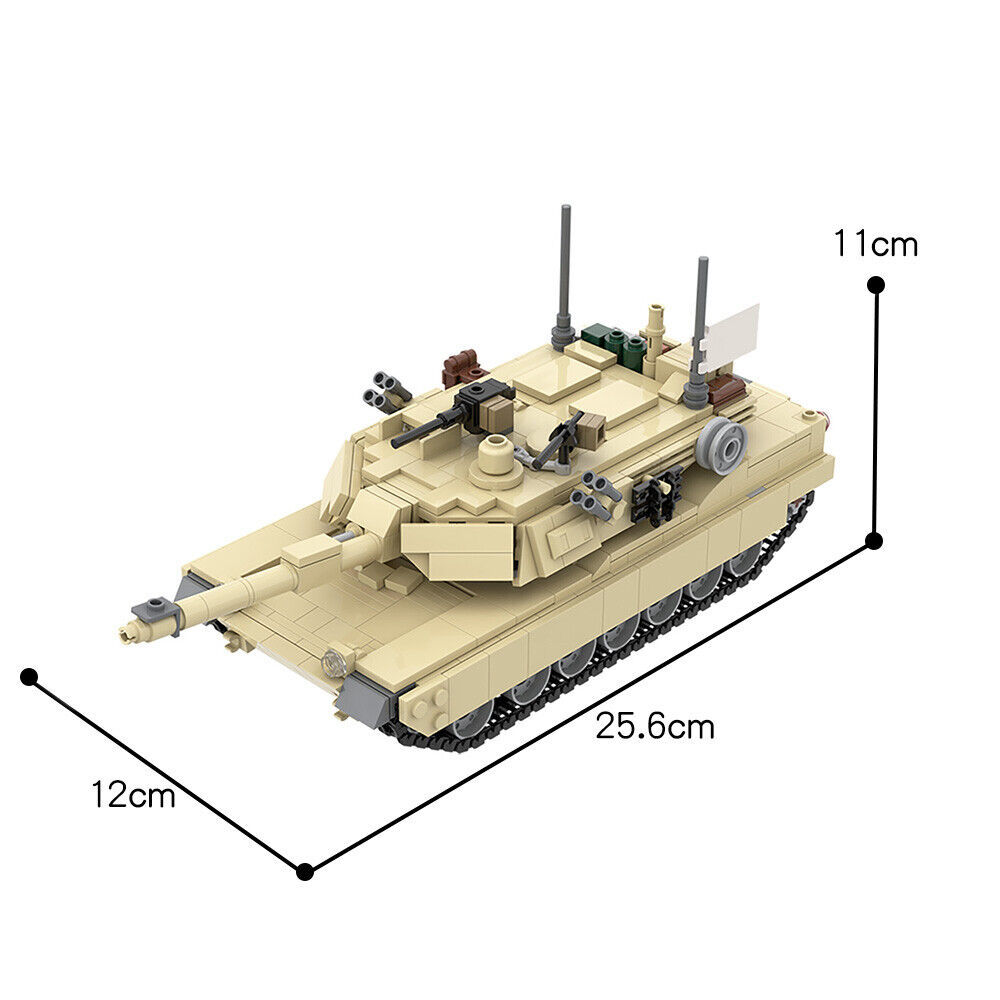 BuildMoc M1A2 Mini Tank Model with Function and Details 972 Pieces ...