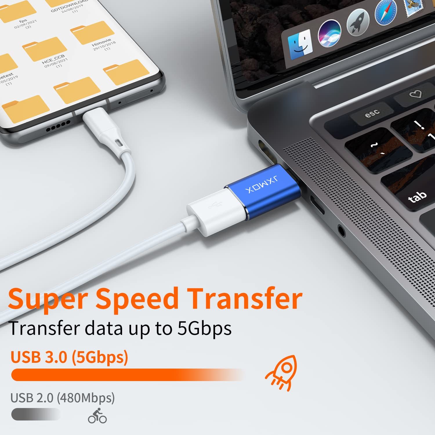 Usb C To Usb Adapter [2-Pack], Thunderbolt 3 To Usb 3.0 Otg Converter ...