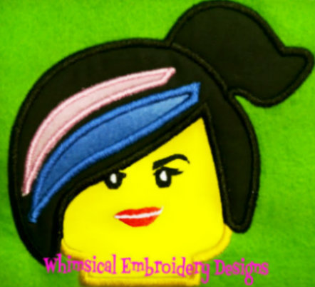 Lego Wildstyle Applique Machine Embroidery Design - Digital Art