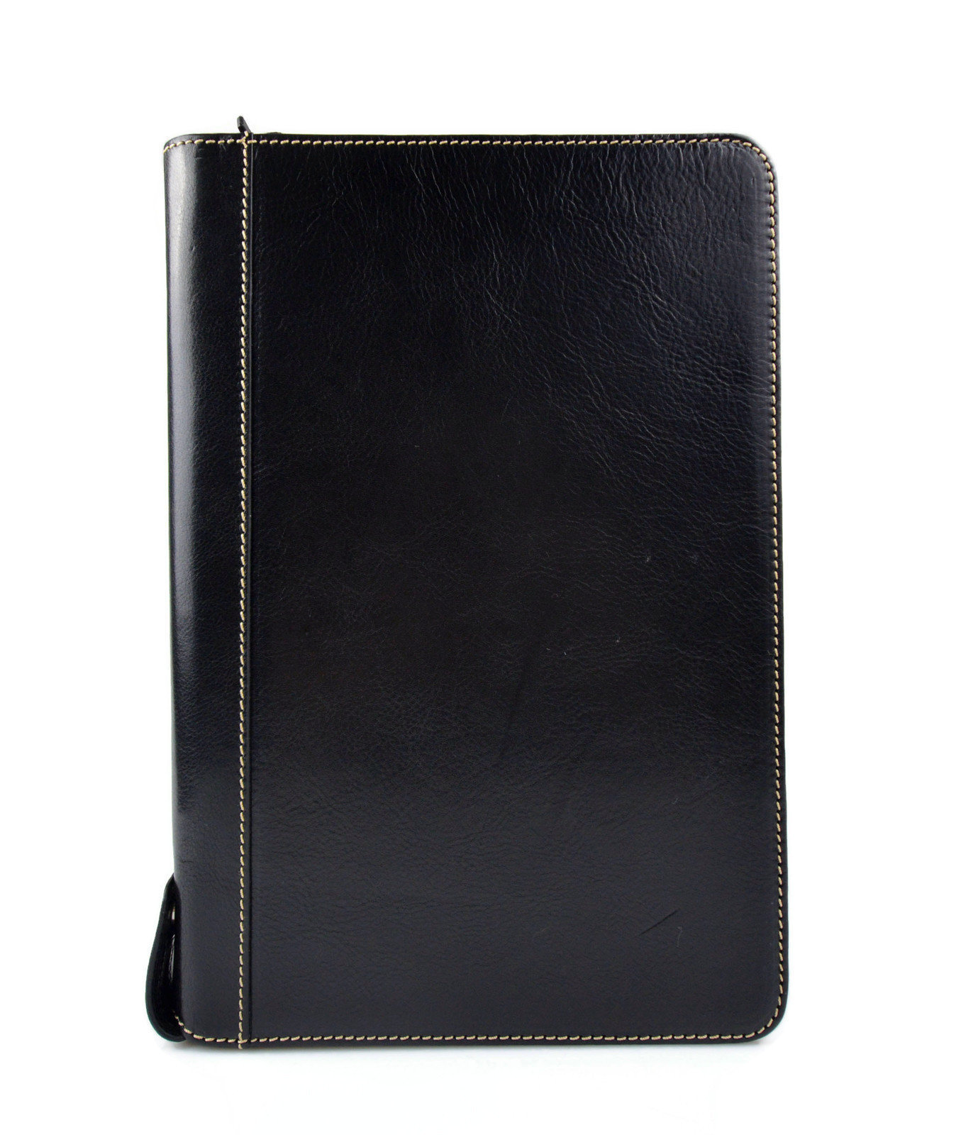 Leather folder A4 document file folder A4 black leather zipped document ...
