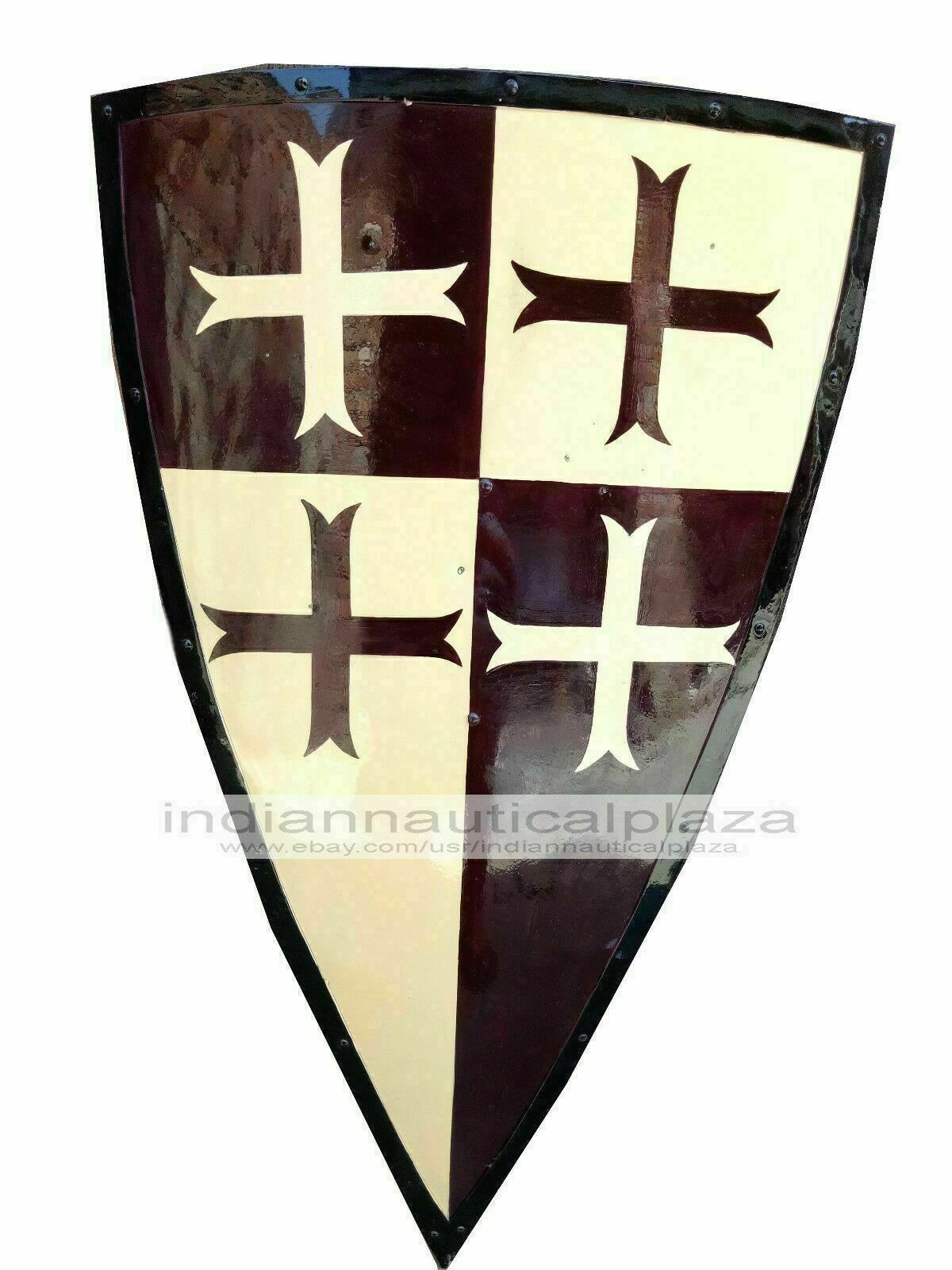 Medeival Hand Forged Gothic Layered Steel, Cross Shield Battle Armor ...
