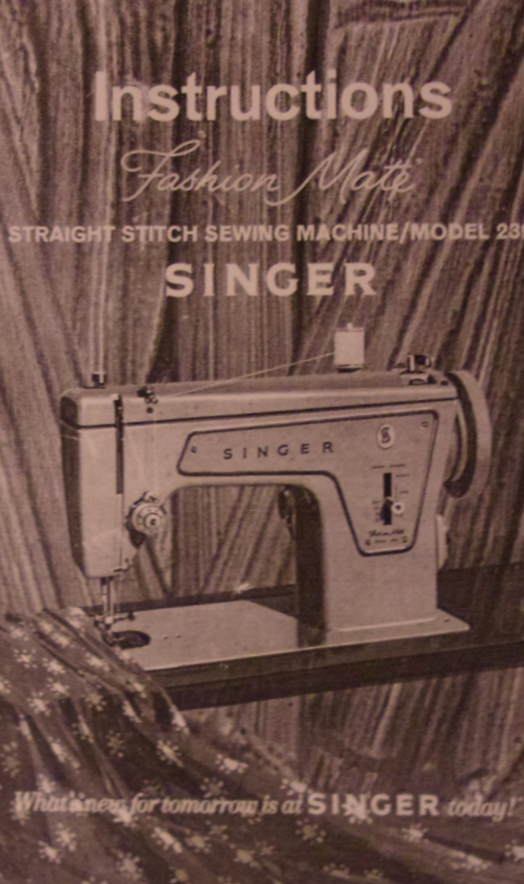 Singer 239 manual sewing machine instruction - Sewing