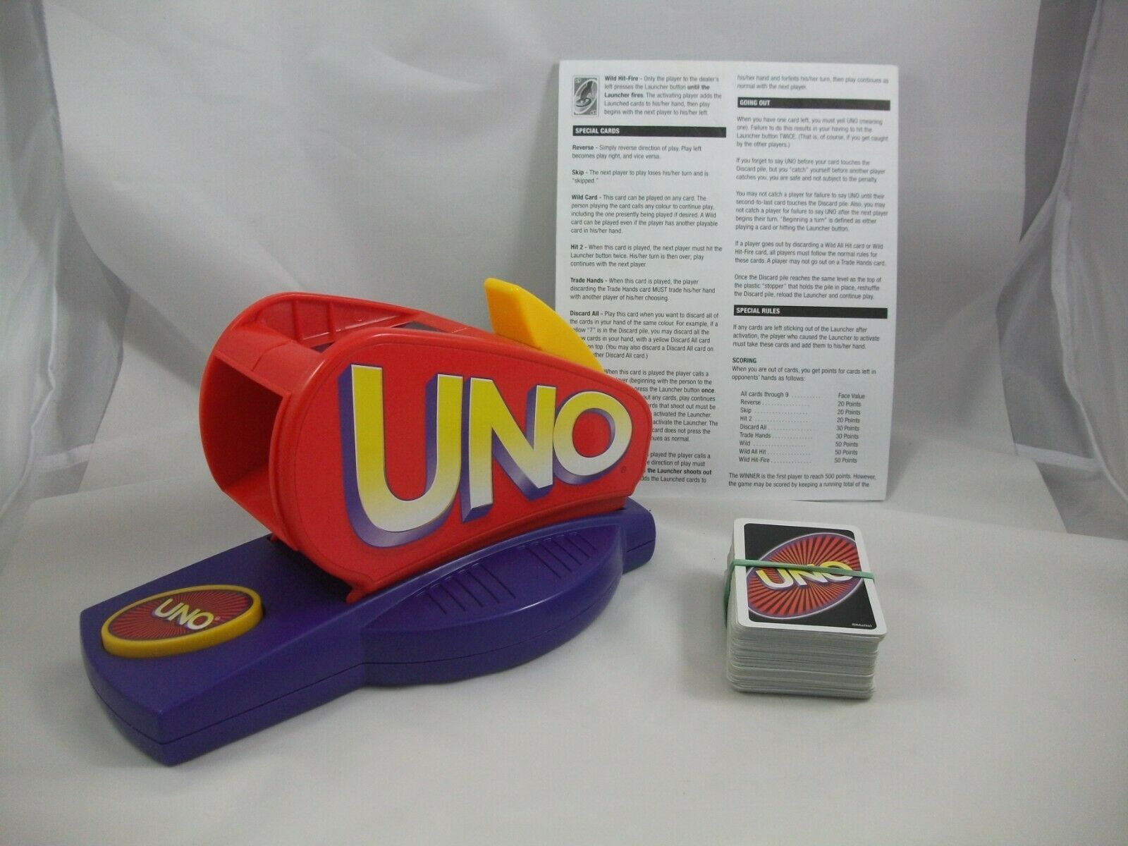 Uno Extreme Card Shooter Electronic Board Game Complete Tested Works ...