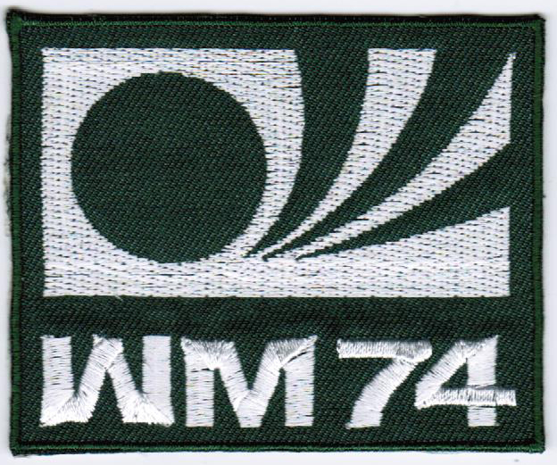 1974 10th World Cup West Germany Football Soccer Iron On Embroidered ...