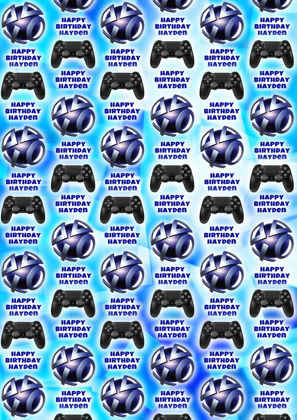 PLAYSTATION Personalised Gift Wrap - Sony Playstation Wrapping Paper ...