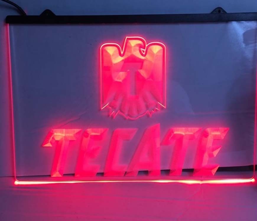 Tecate Beer Illuminated Led Neon Sign Home Decor, Bar, Pub, Lights ...