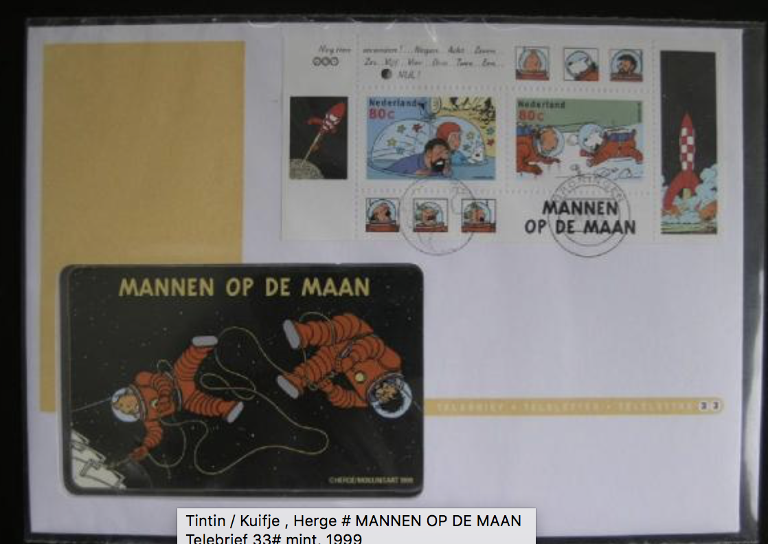 Tintin / Kuifje , Herge # MANNEN OP DE MAAN Telebrief 33# mint, 1999 ...