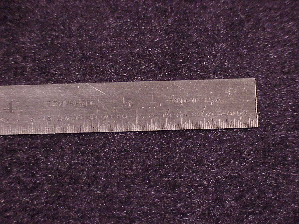 L. S. Starrett Company 6 Inch Metal Ruler, No. 309R, with pocket holder ...