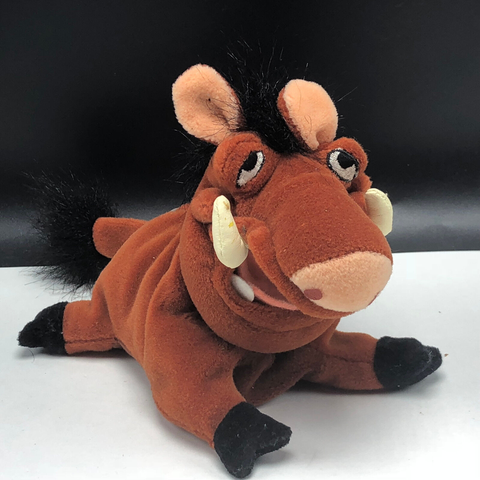 WALT DISNEY STORE PLUSH bean bag stuffed animal The Lion King Pumbaa ...