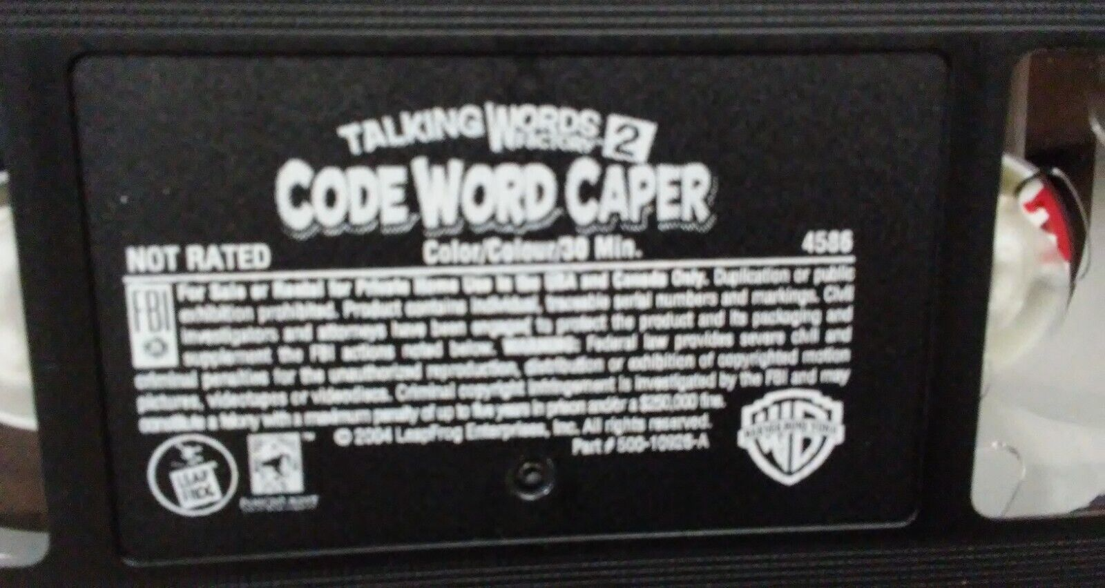 VHS Leap Frog - Code Word Caper 2 (VHS, 2004, Bullet Case, Warner Home ...
