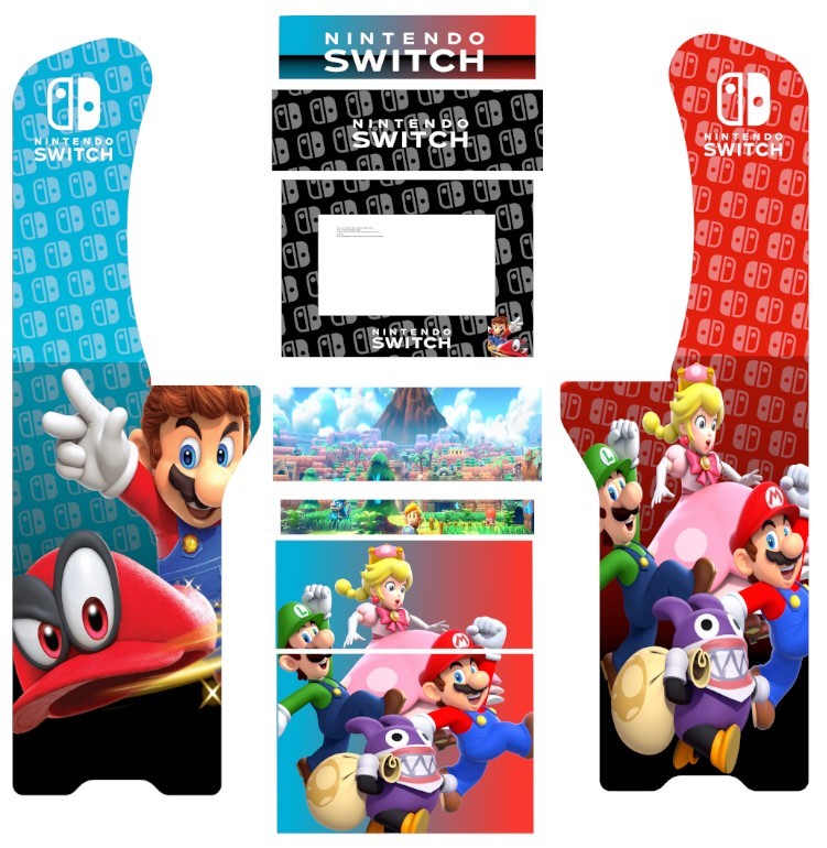 Atgames Legends Ultimate ALU Nintendo switch design decal Arcade ...