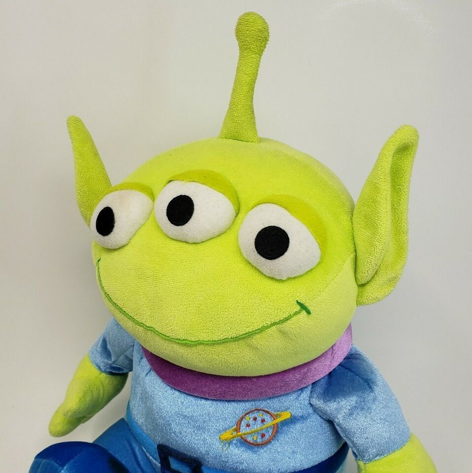 14" DISNEY STORE EXCLUSIVE TOY STORY GREEN ALIEN STUFFED ANIMAL PLUSH ...