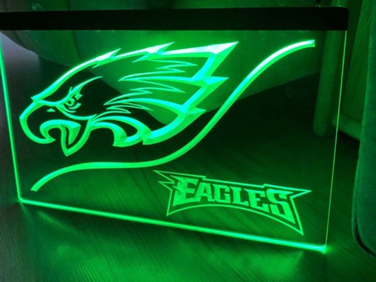Philadelphia Eagles LED Neon Sign Home Decor Hang Signs Wall, Craft Art ...
