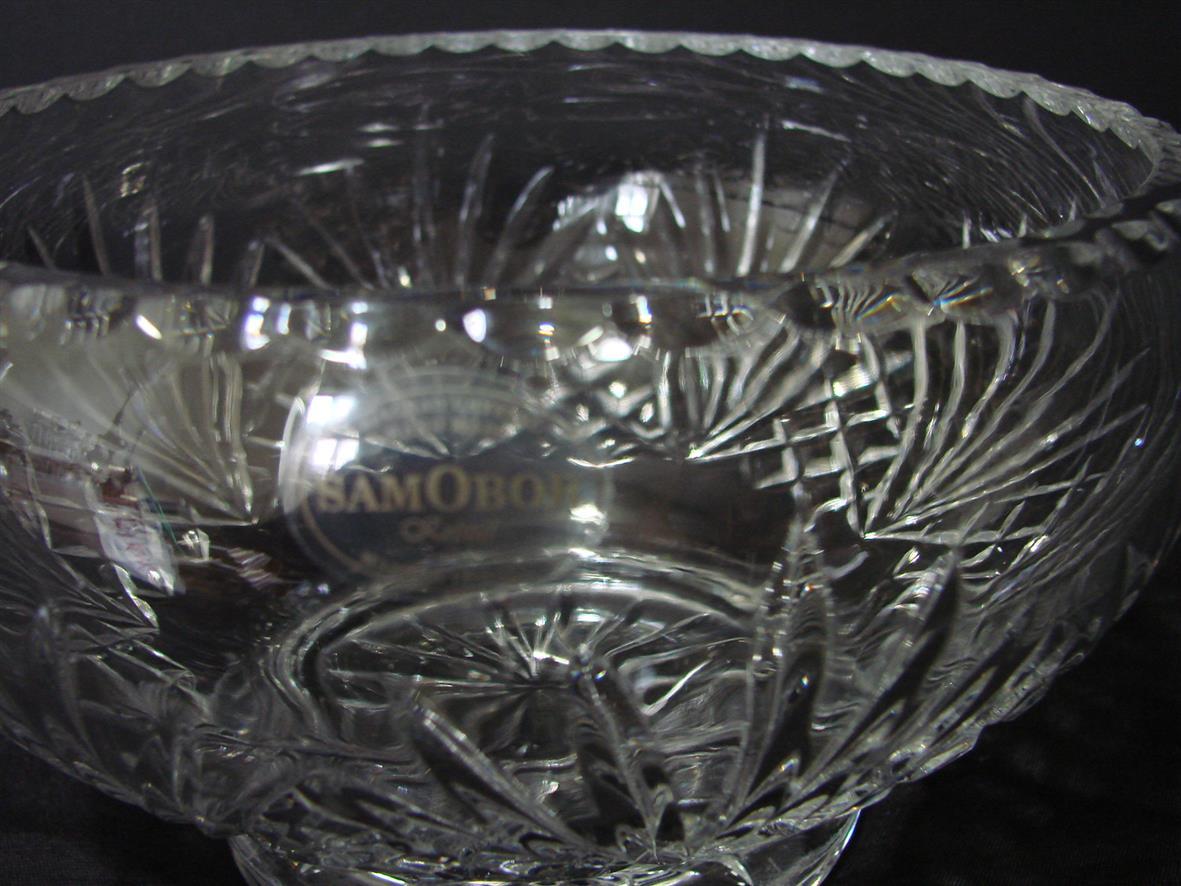 Samobor Handmade 24% Lead Crystal Bowl- Made in Croatia - Pottery & Glass