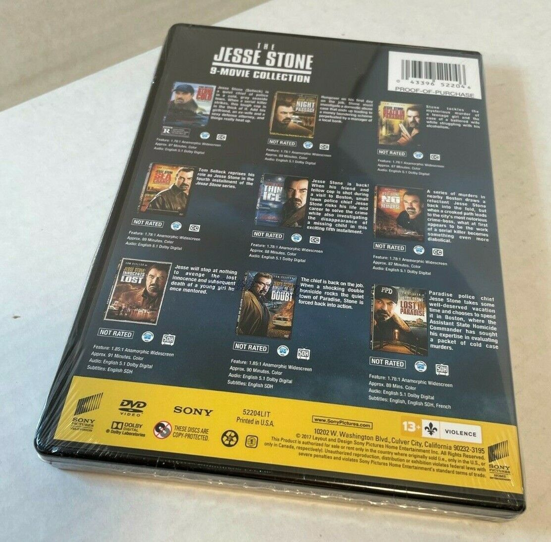 Jesse Stone 9 Movie Collection (DVD) - TOM SELLECK-NEW-Shipping with ...