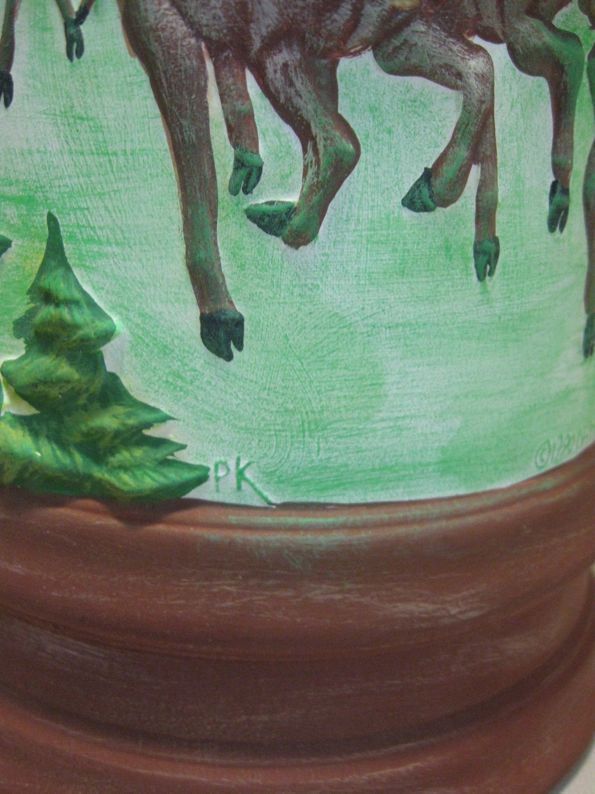 Santa Stein Tankard Up Raise Design Toys Sleigh Deer Fawn Trees Branch ...