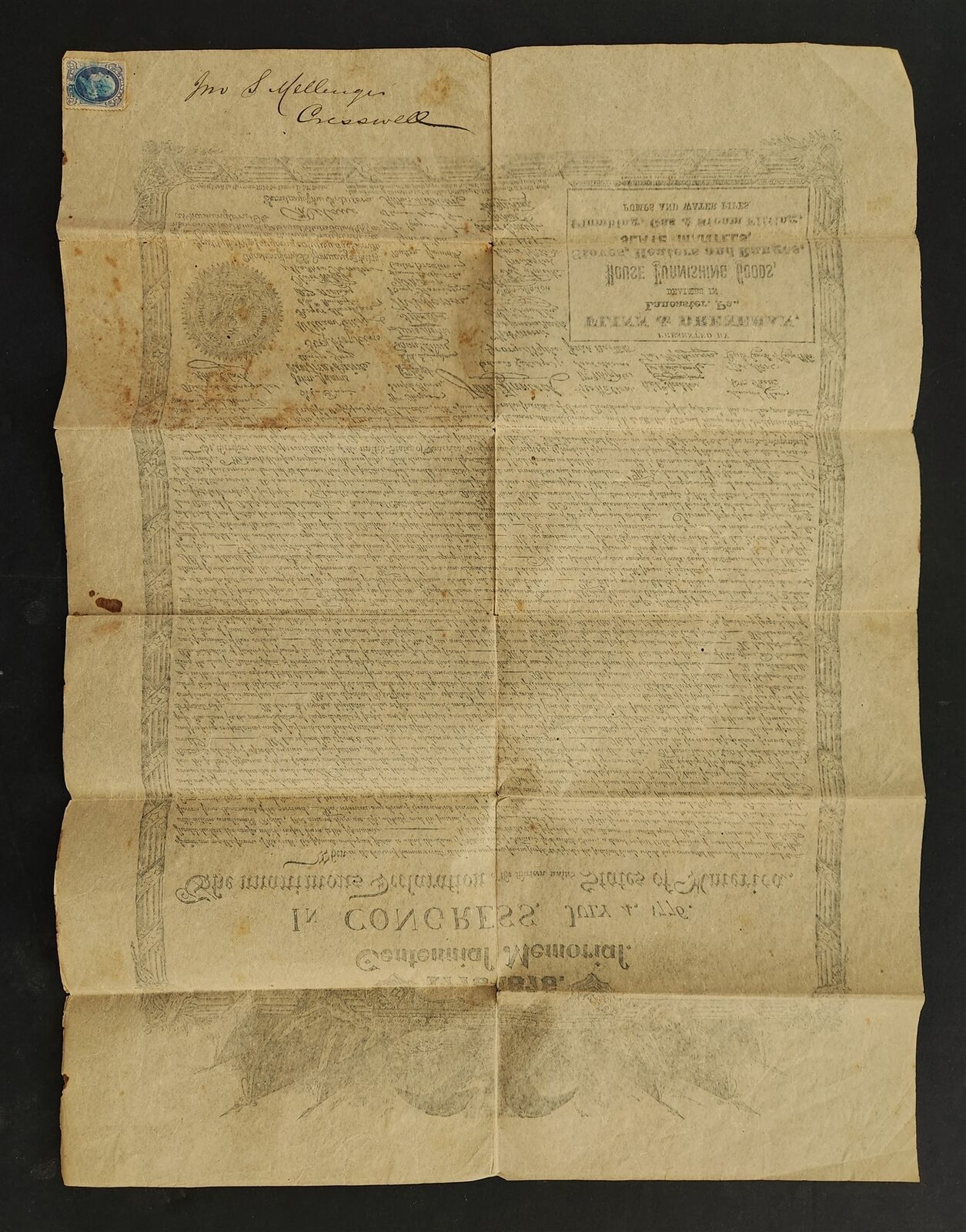 1876 Antique Declaration United States and 20 similar items