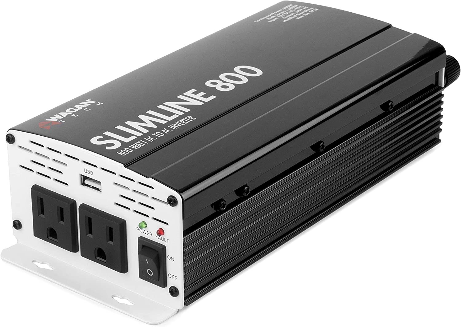 Wagan El3718 800W Slim Line Ac To Dc Power Inverter 800W Truerated ...