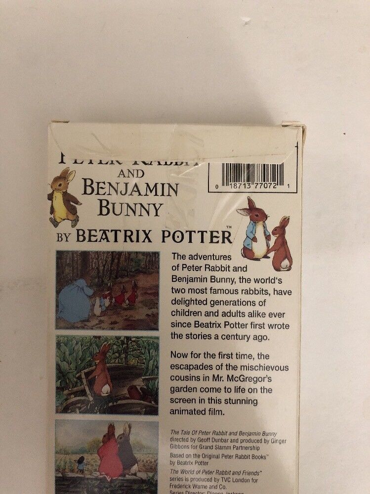 The Tale of Peter Rabbit & Benjamin Bunny(VHS, 1993)TESTED-RARE VINTAGE ...
