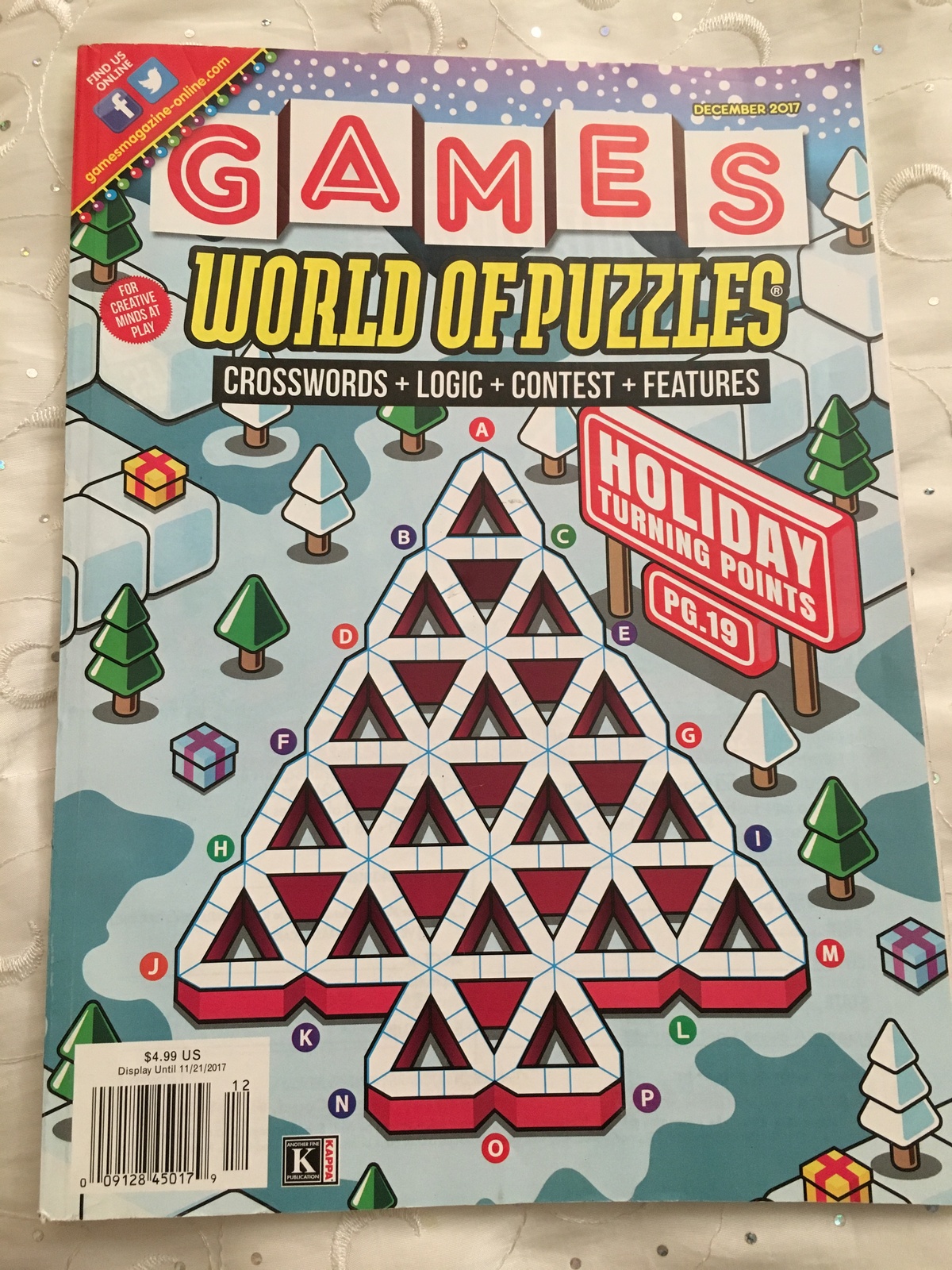 Games World of Puzzles Magazine December 2017 Christmas edition puzzle ...