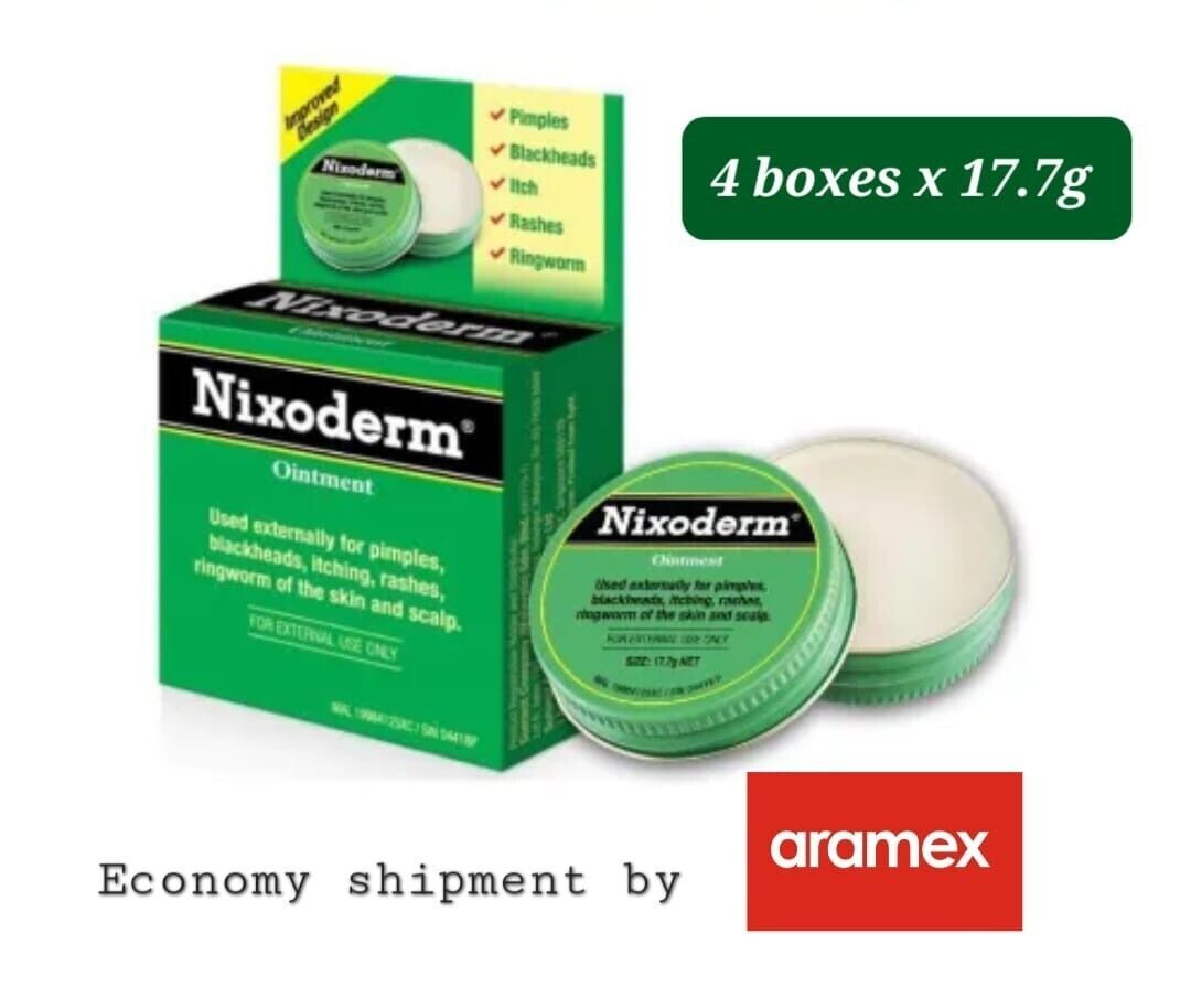 4 x NIXODERM Ointment 17.7g Skin Rashes Ringworm Blackhead Pimples ...