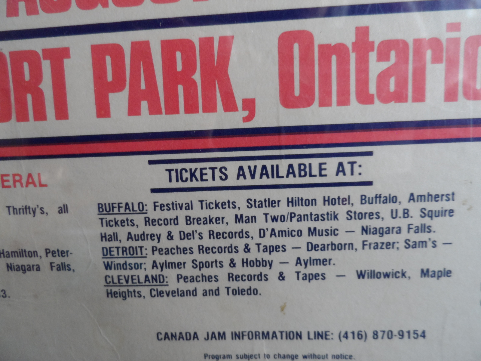 Canada Jam 1978 Original Poster Doobie Brothers Village People Prism ...