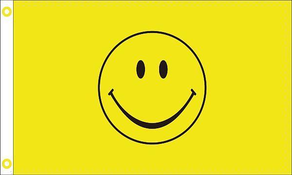 Smiley Face Flag Yellow - 3x5 Ft - Flags