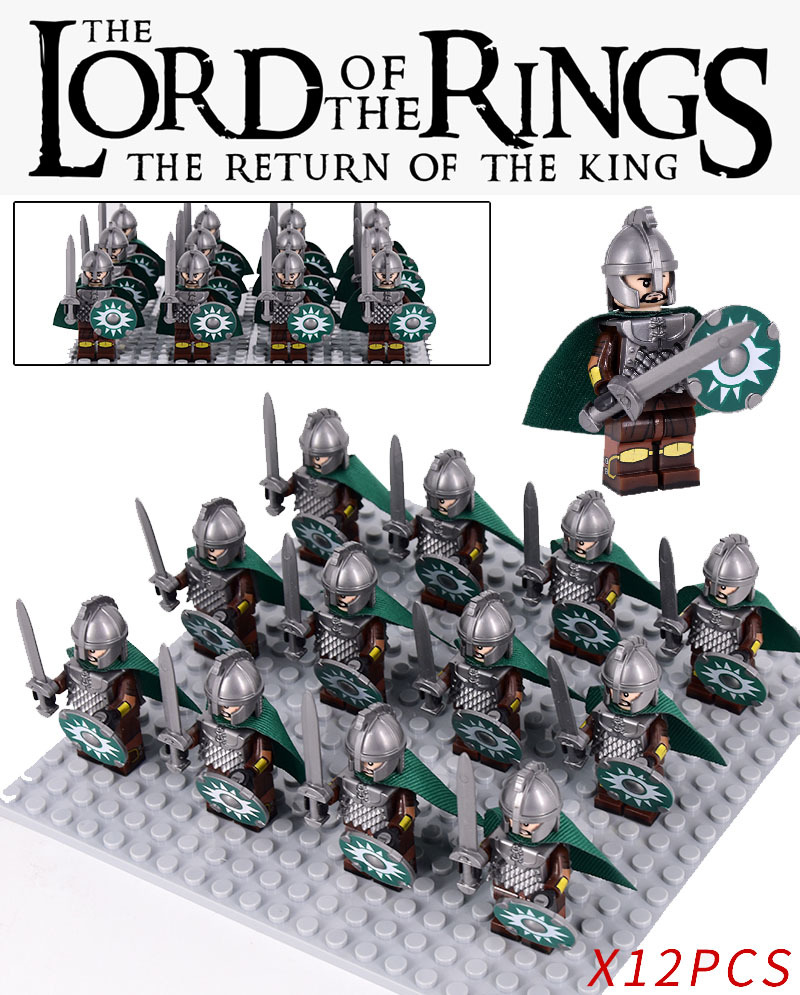 12pcs/set Rohan Royal Guards Light Sword Infantry Army Soliders ...