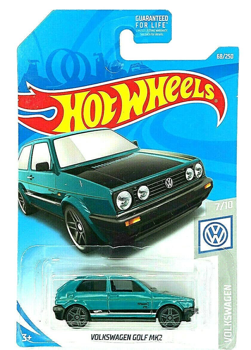 DieCast Hotwheels Volkswagens Golf MK2 (Teal Green) 68/250 - Golf