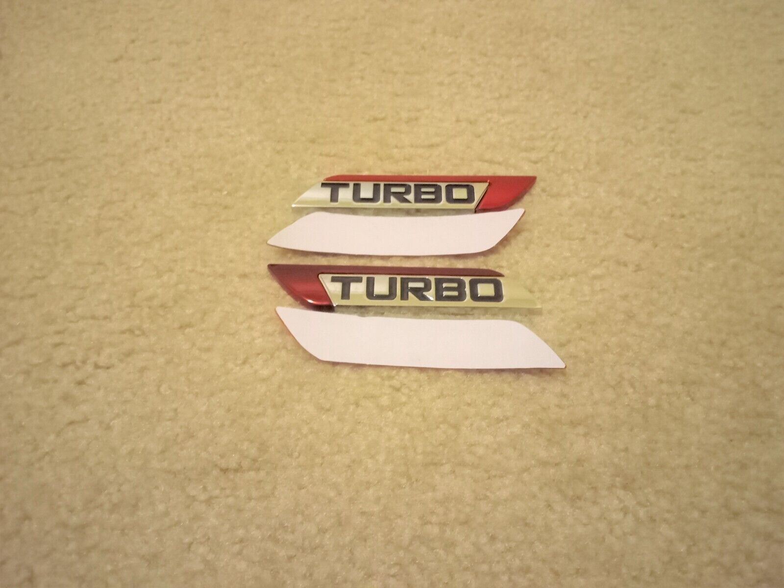 2 Turbo Emblems Badges Chrome & Anodized Red Truck SUV Car UTV Metal ...