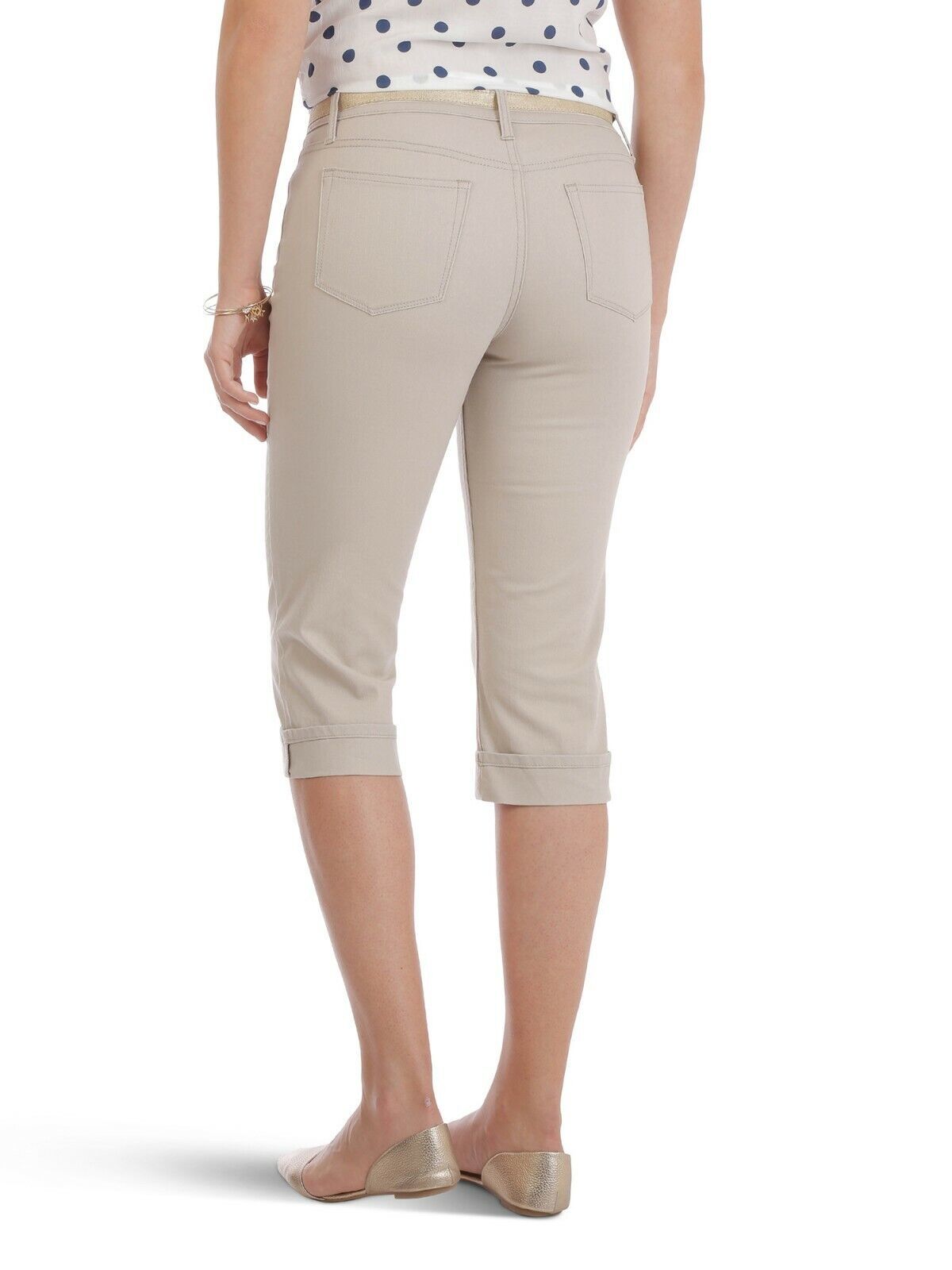 Lee Riders Women's Mid Rise Capri Pants With Belt Size 20 Simply Taupe ...