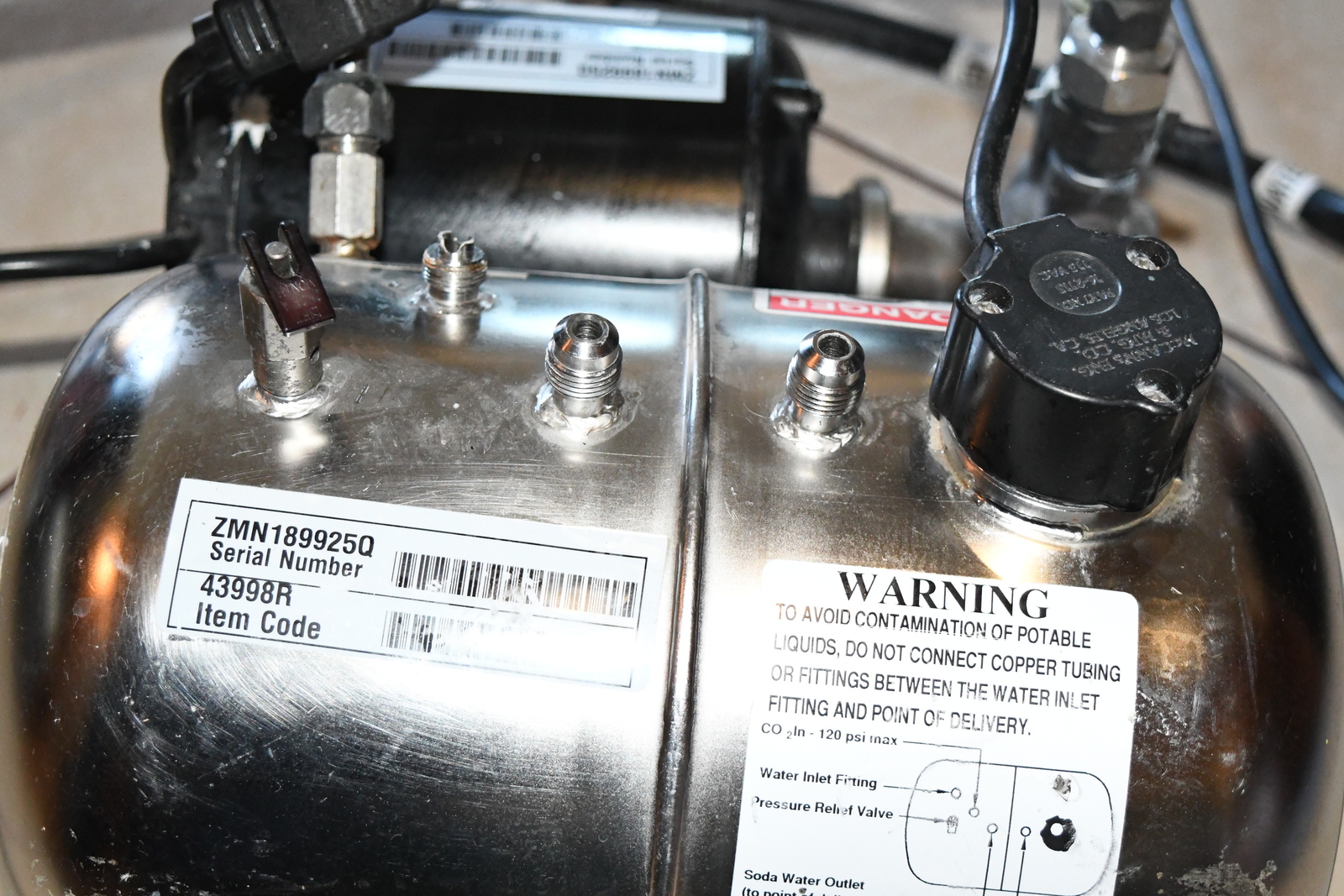 Multiplex E400397 Soda Carbonator Assembly, Lg, 115V, 2 Soda 1/23 515c3 - Snack & Food Machines