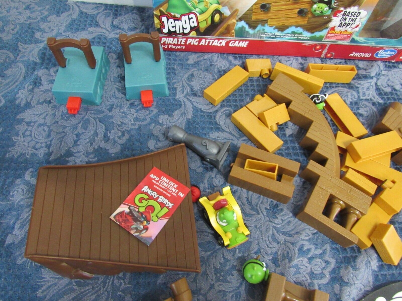 Angry Birds Go! Pirate Ship Pig Attack Game Jenga Hasbro Replacement ...